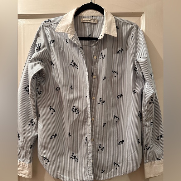 Abercrombie & Fitch | Tops | Abercrombie Fitch Navy White With Navy ...